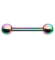 Rainbow PVD Stainless Steel Barbell | UrbanBodyJewelry.com