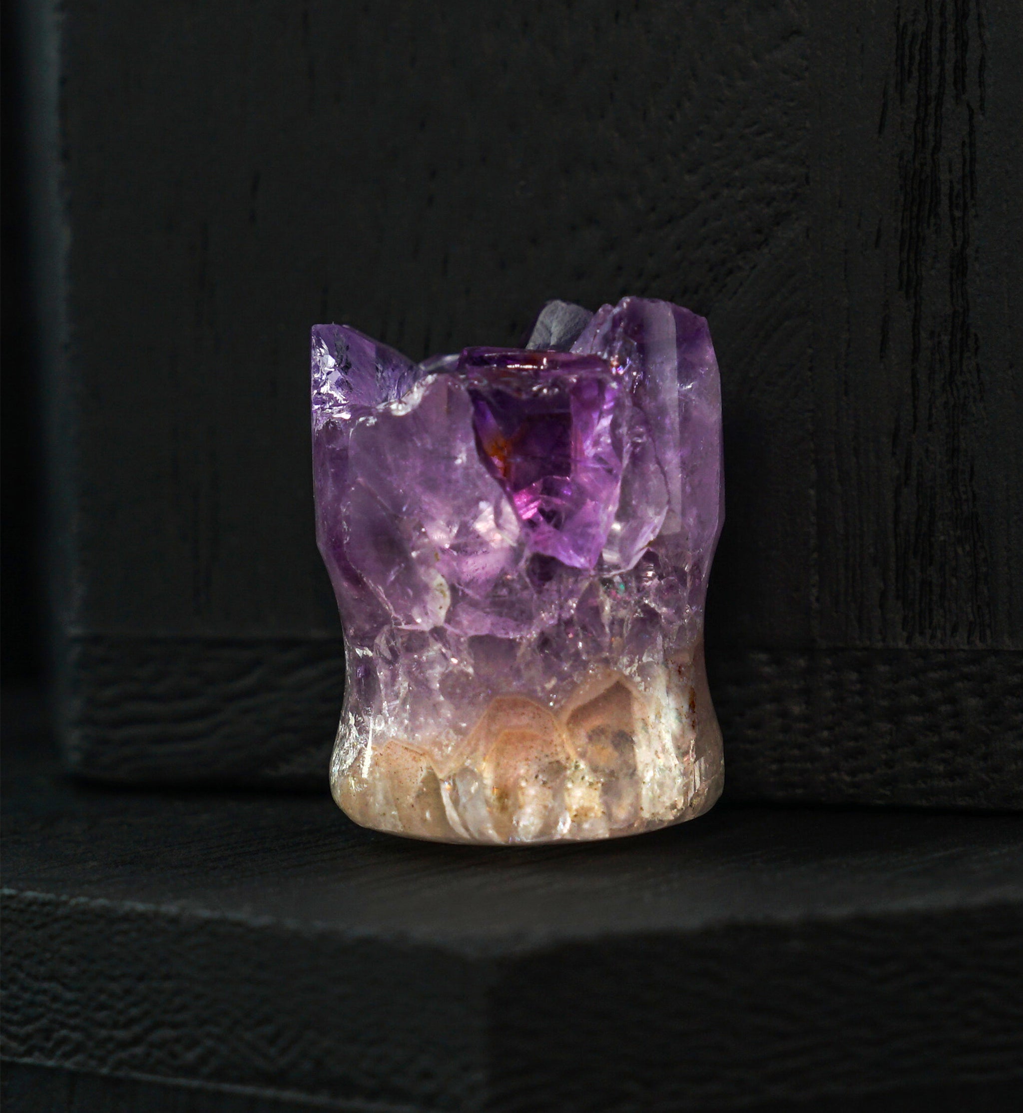 Raw Amethyst Plugs 9/16" (14mm) Version 1