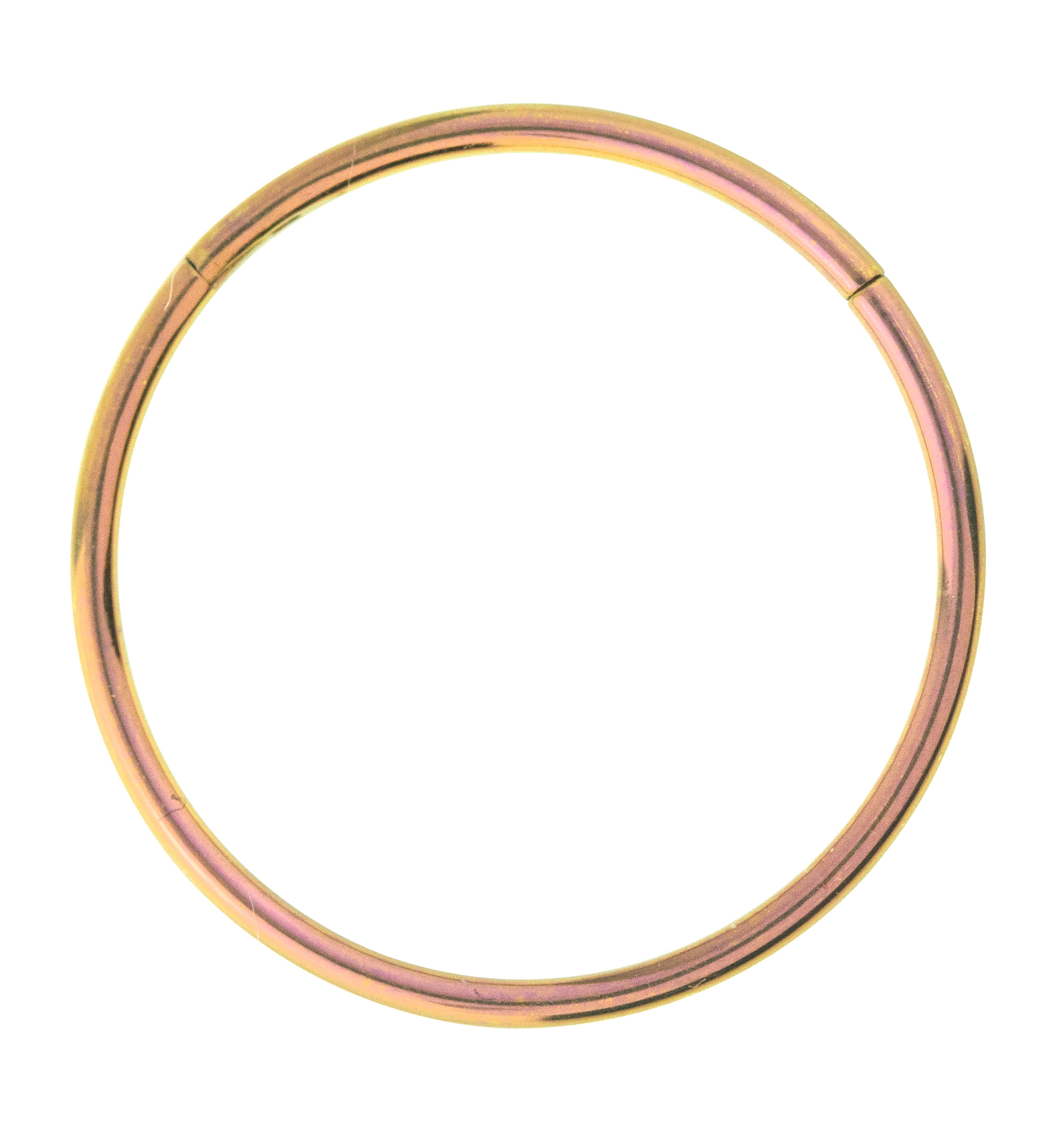 Rose Gold Anodized Titanium Hinged Segment Hoop Ring | UrbanBodyJewelry.com