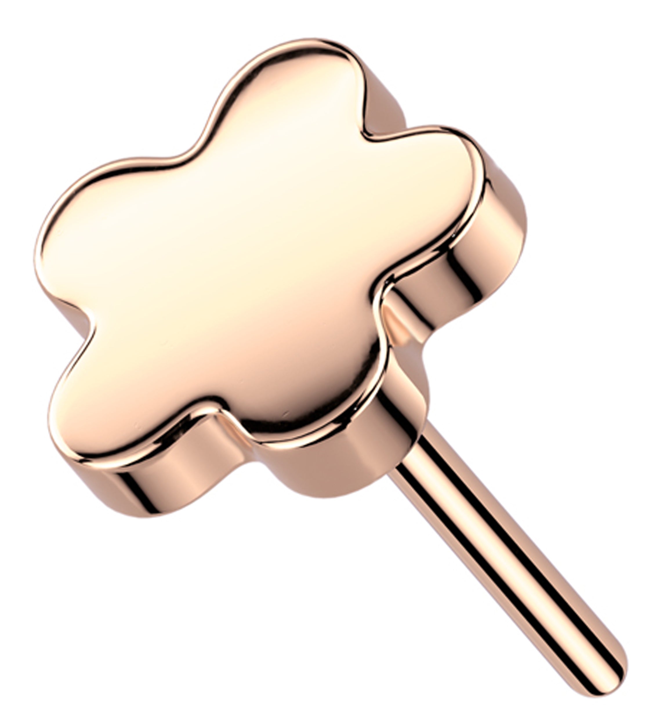 Rose Gold PVD Bubble Flower Titanium Threadless Top | UrbanBodyJewelry.com