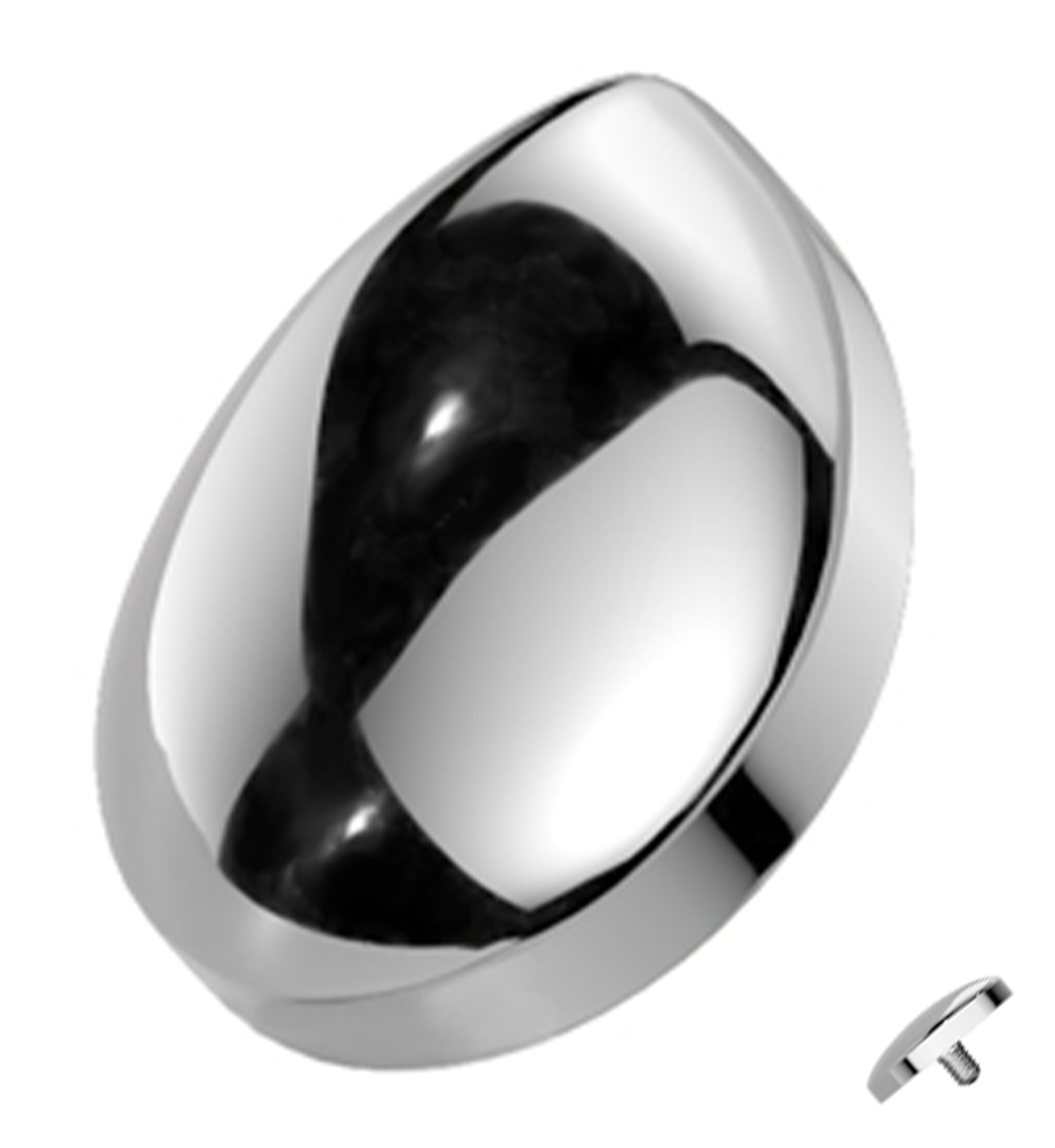 Teardrop Titanium Internally Threaded Top | UrbanBodyJewelry.com