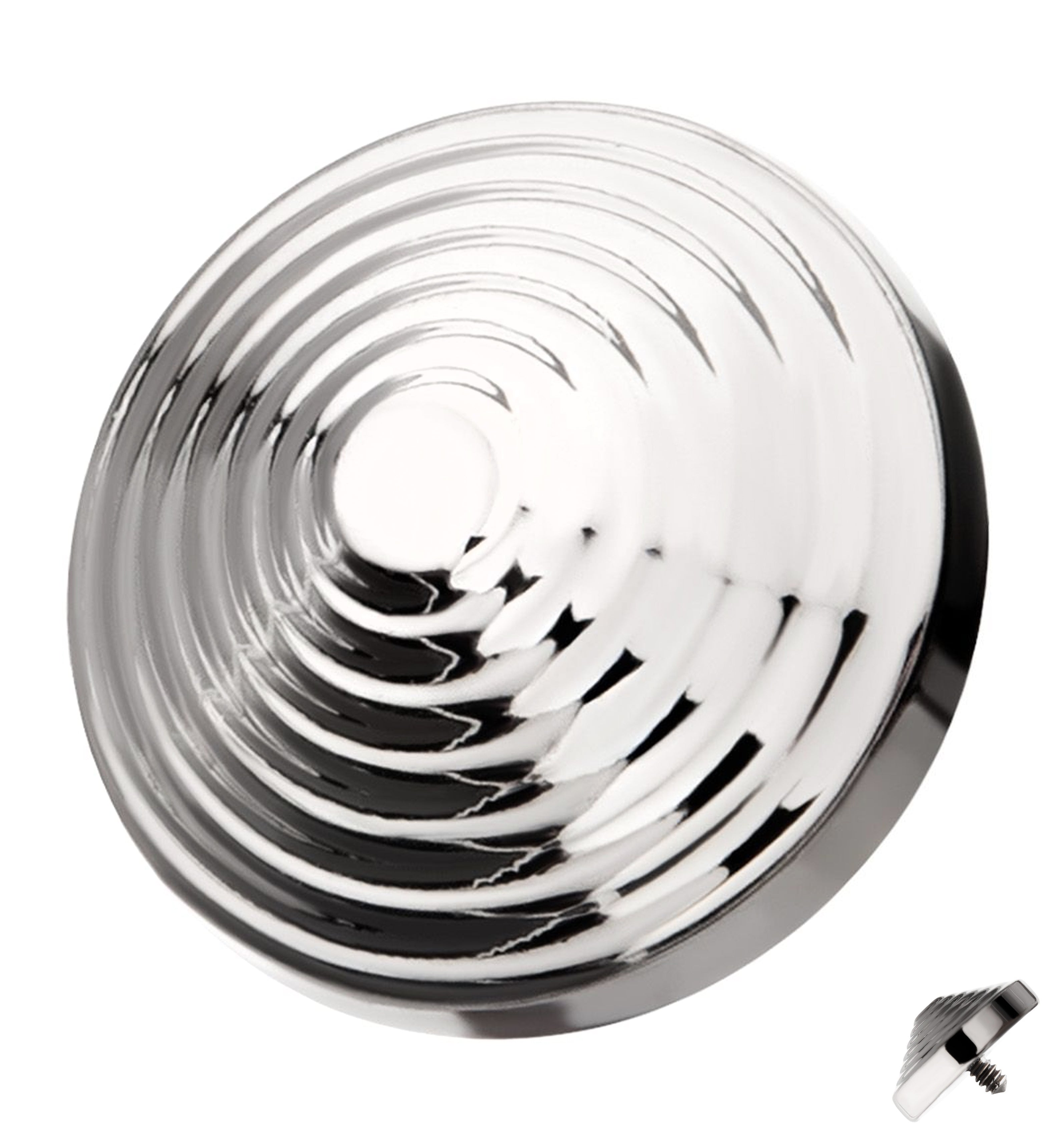 Score Tiered Disc Titanium Internally Threaded Top | UrbanBodyJewelry.com