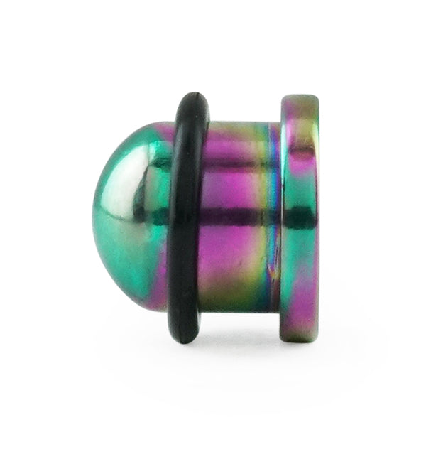 Simple Single Flare IP Rainbow Steel Plugs | UrbanBodyJewelry.com