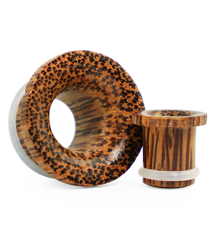 Single Flare Coconut Wood Plugs (8G - 1") | UrbanBodyJewelry.com