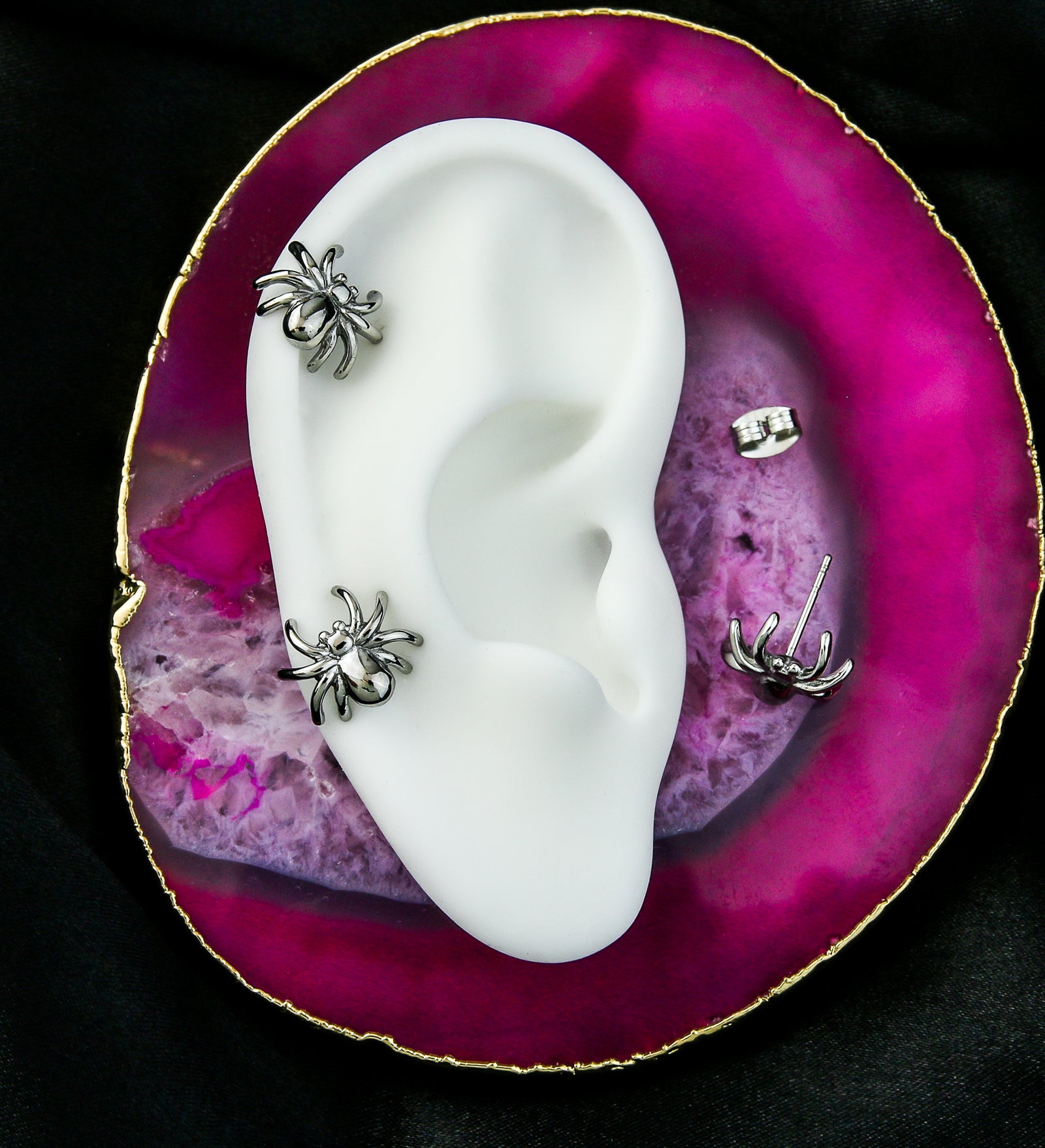 Spider Stainless Steel Stud Earrings
