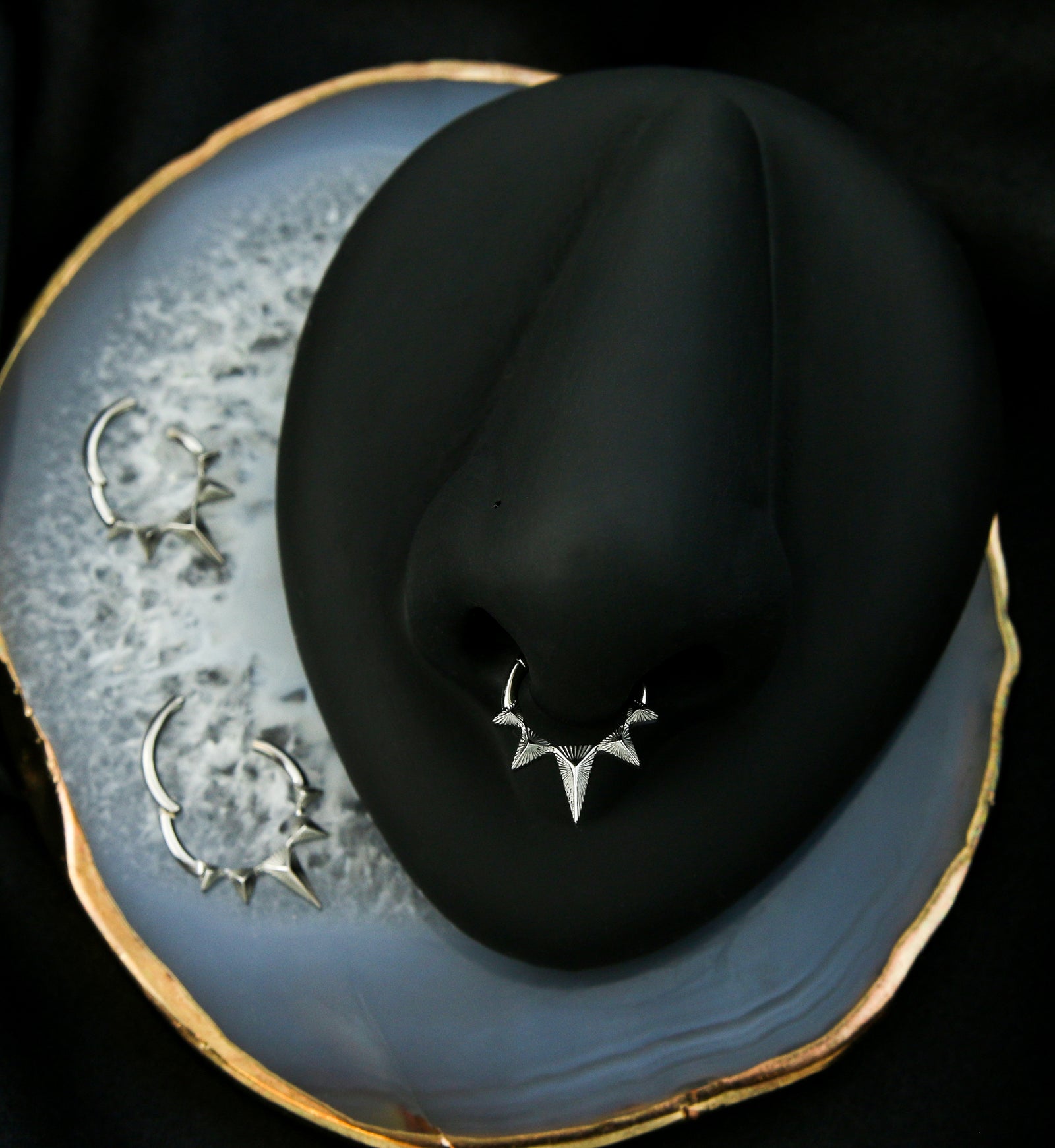 Spike Corrugated Titanium Hinged Segment Ring