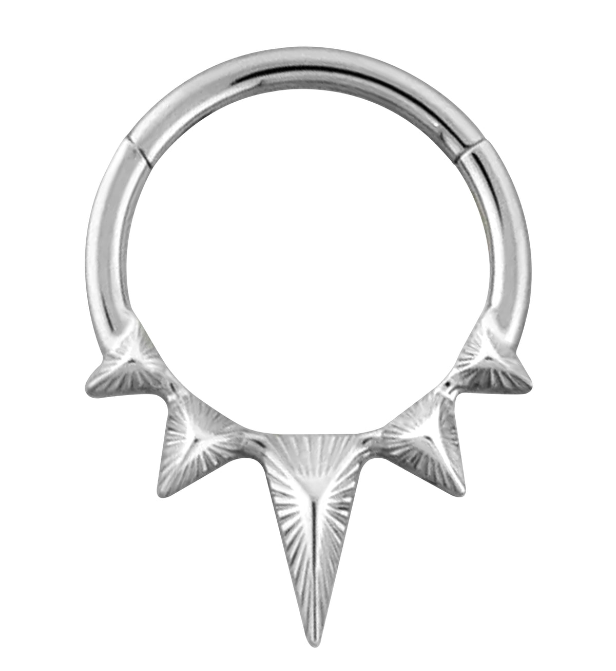 Spike Corrugated Titanium Hinged Segment Ring