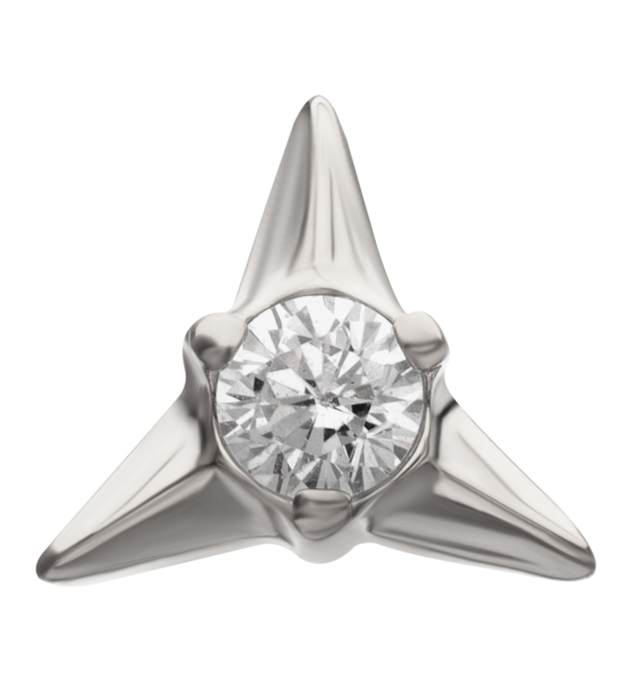 Splice Clear CZ Titanium Threadless Top