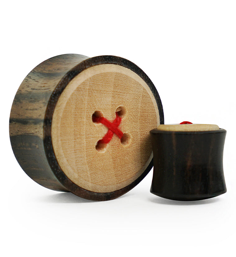 Threaded Button Inlay Wood Plugs (00 Gauge - 1 & 1/2" Inch ...