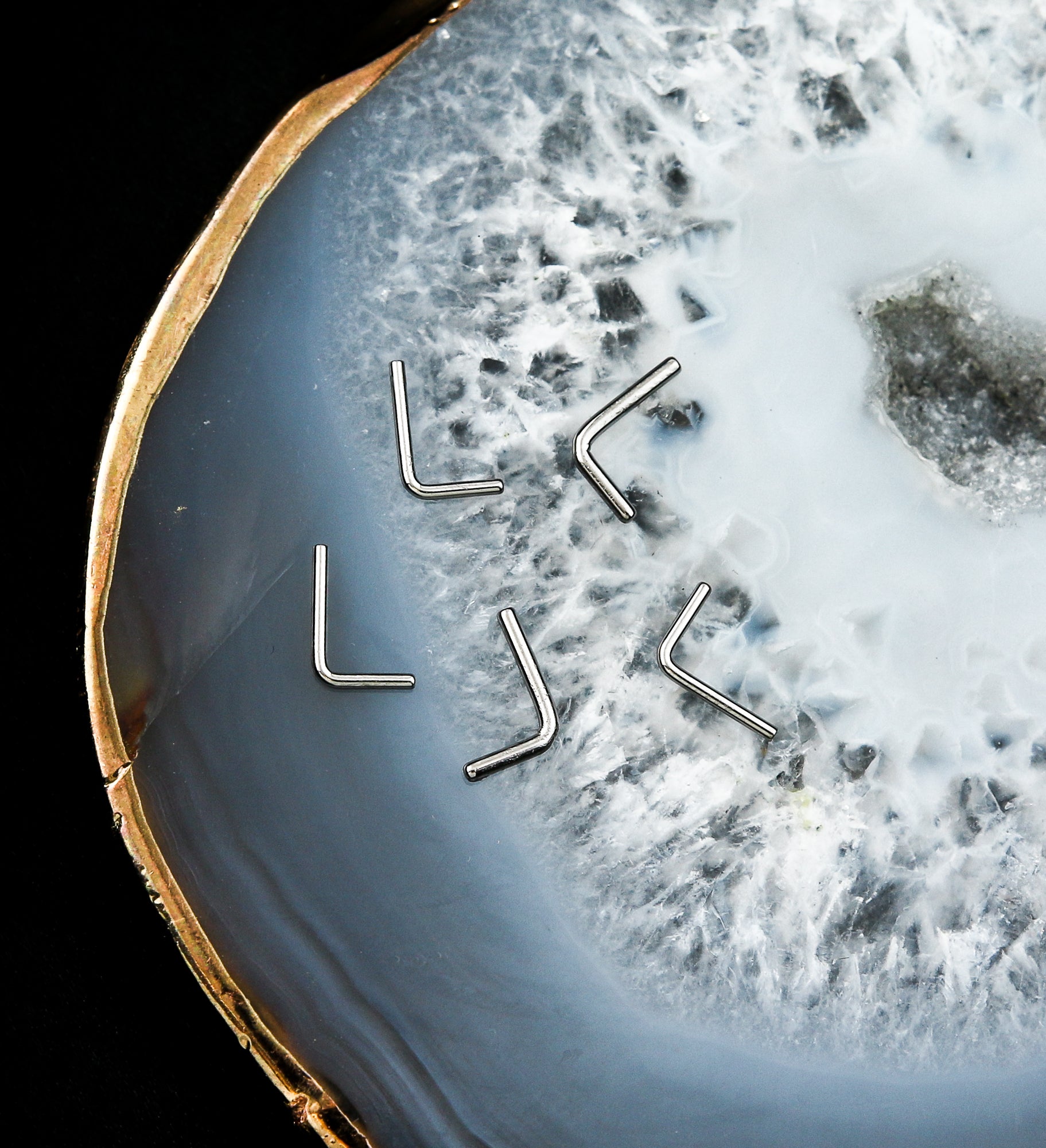 Threadless Titanium L-Bend Nose Ring | UrbanBodyJewelry.com