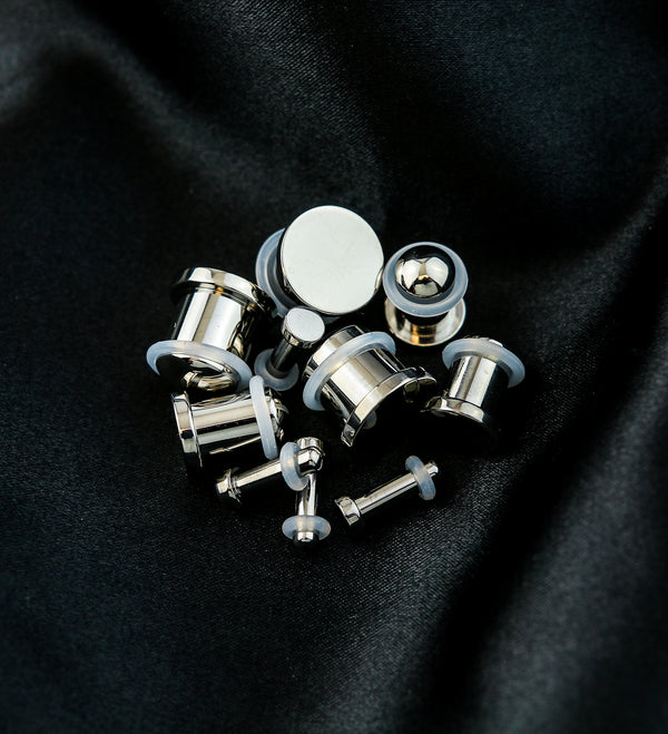 Single Flare Titanium Plugs (14 Gauge - 00 Gauge)