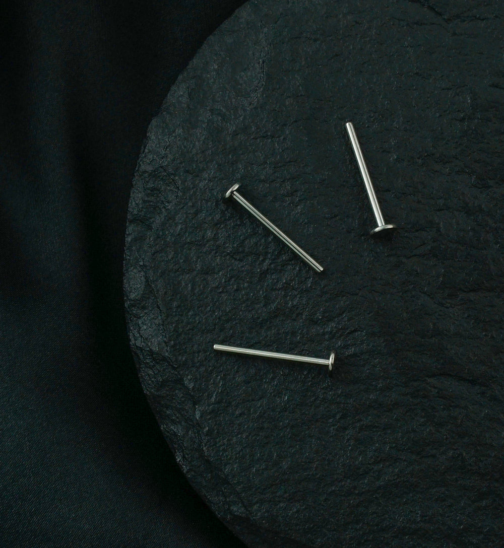 20G - 18G - 16G - 14G Titanium Threadless Labrets