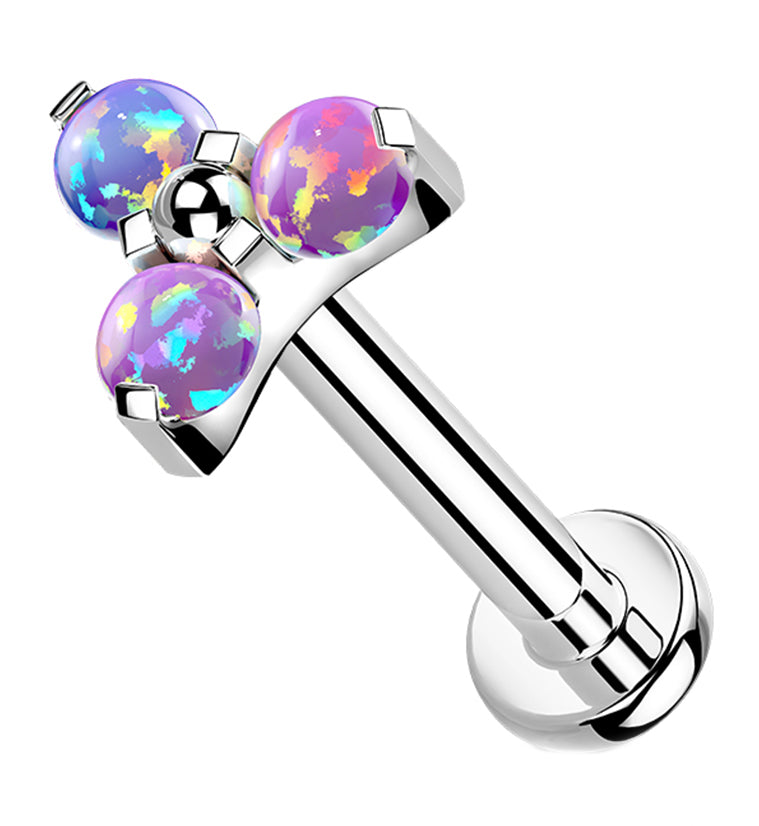 Triad Purple Opalite Titanium Internally Threaded Labret ...