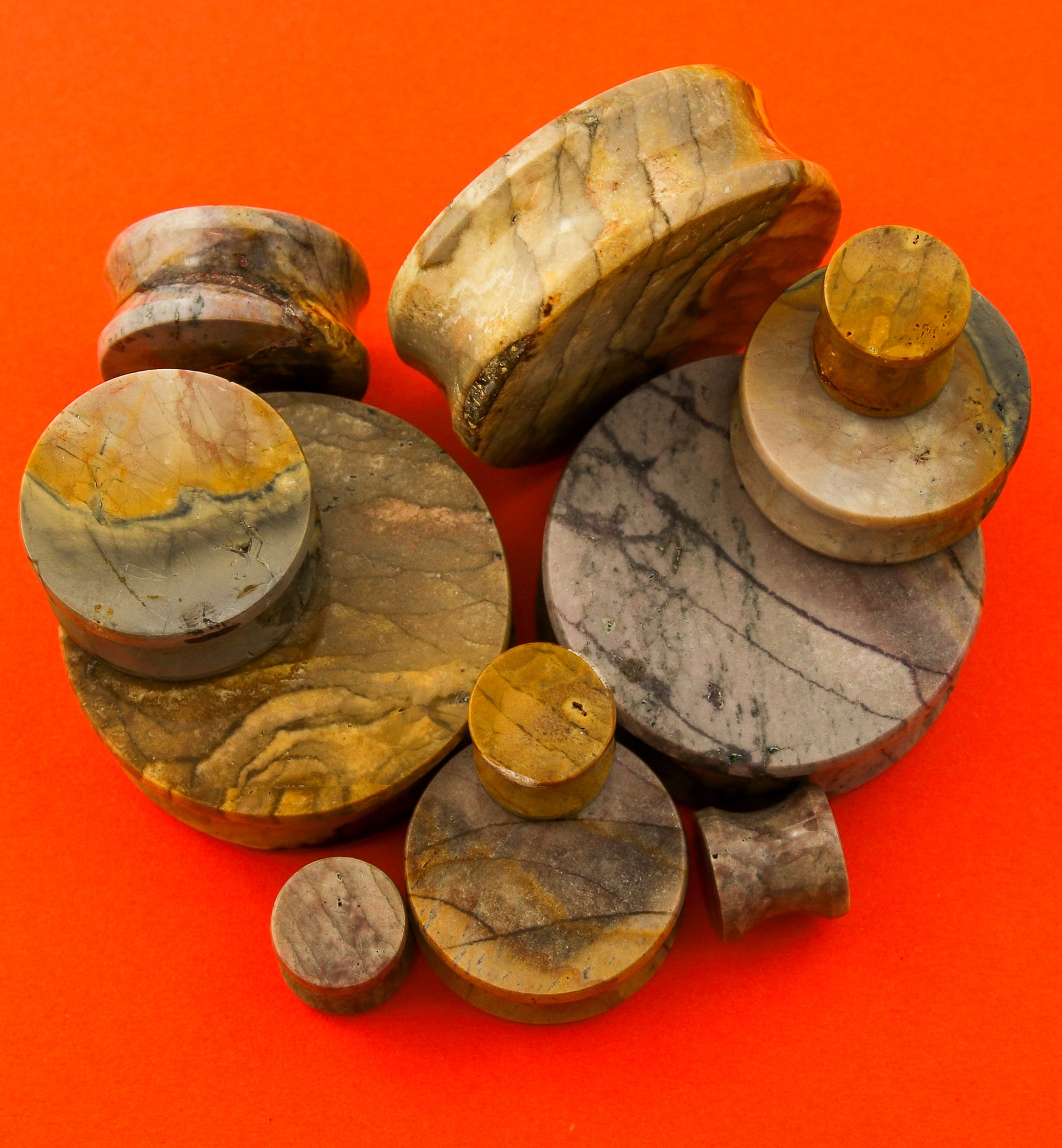 Willow Creek Jasper Stone Plugs Plugs (0 Gauge - 1&1/4 Inch)