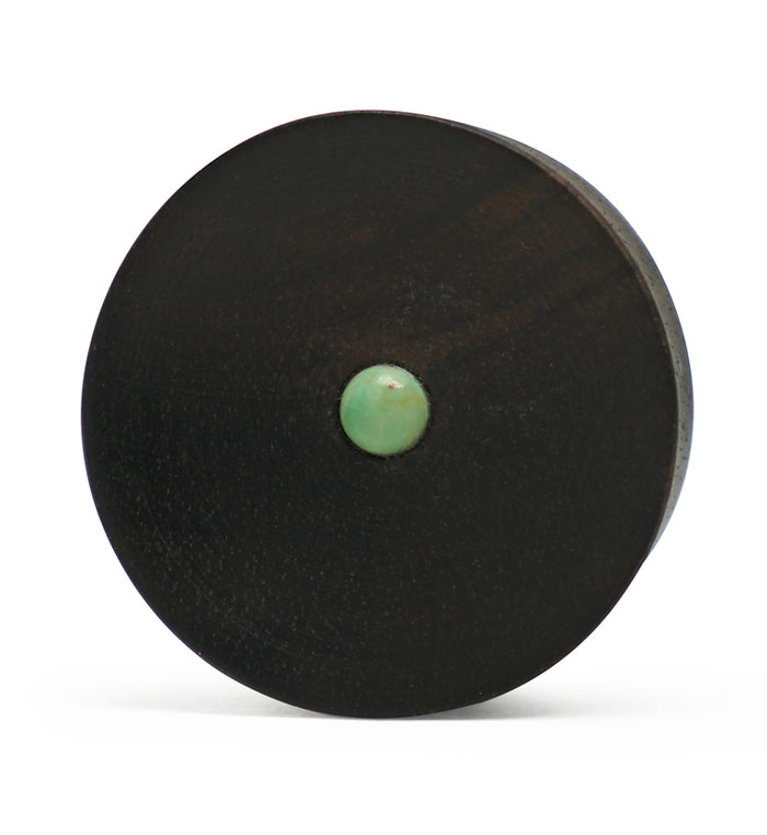 Areng Wood Plugs with Green Turquoise Inlay (00 Gauge - 1 Inch ...