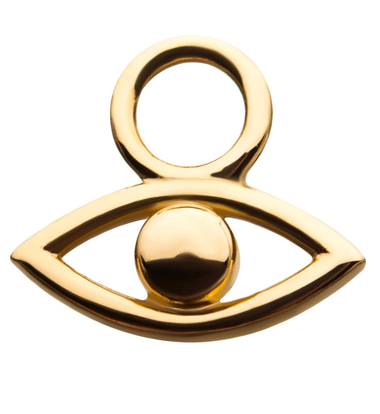 14kt Gold Eye Charm | UrbanBodyJewelry.com