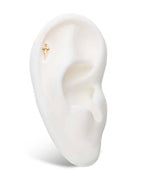 14kt Gold Dagger Bolt Threadless Top | UrbanBodyJewelry.com