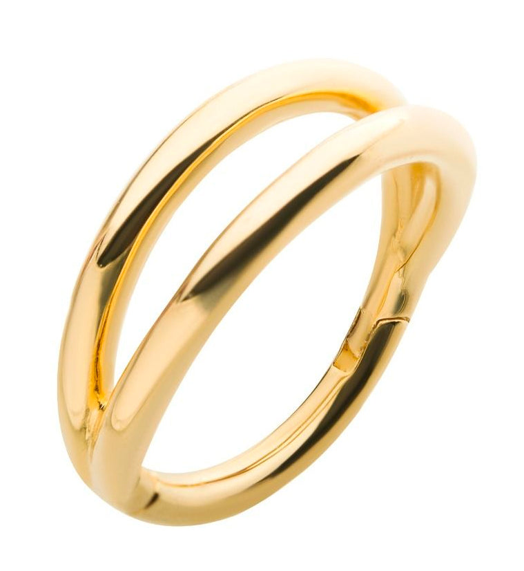 14kt Gold Double Row Hinged Segment Ring | UrbanBodyJewelry.com