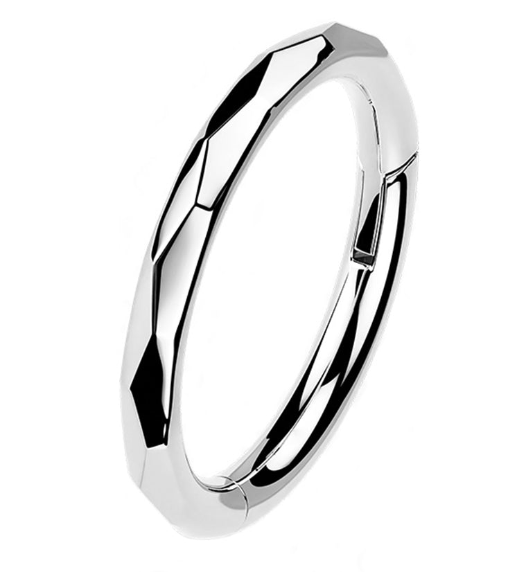 Angled Titanium Hinged Segment Ring | UrbanBodyJewelry.com