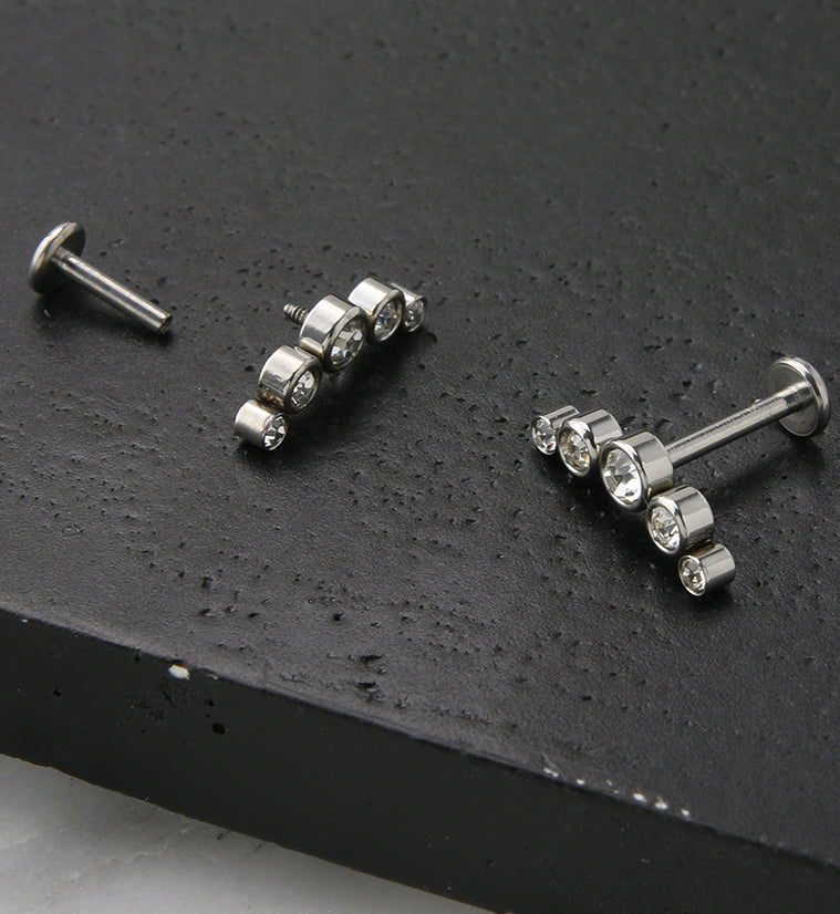 Arch CZ Labret Post | UrbanBodyJewelry.com