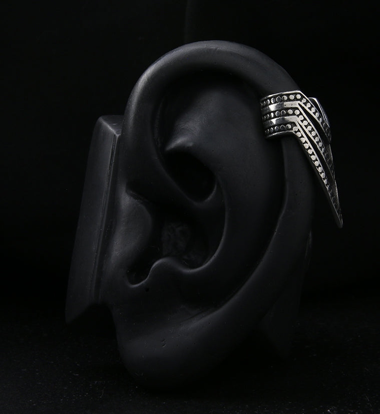 Arrow White Brass Ear Cuff | UrbanBodyJewelry.com