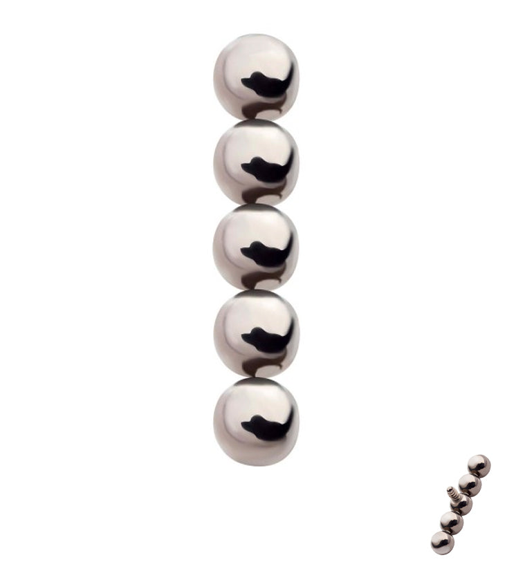 Beaded Line Internally Threaded Titanium Top | UrbanBodyJewelry.com