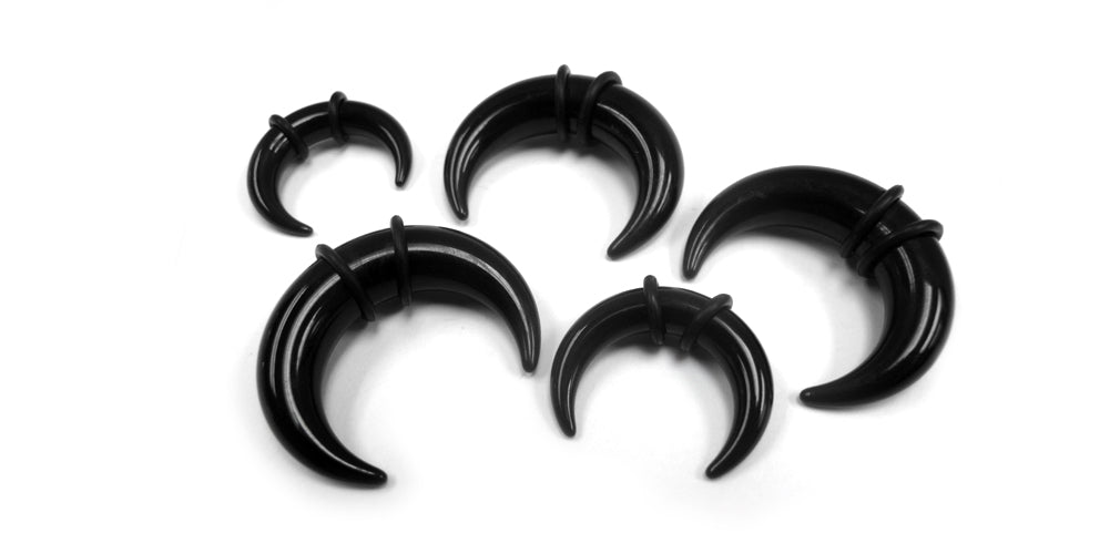 Acrylic Black Pinchers | Sold In Pairs | UrbanBodyJewelry.com