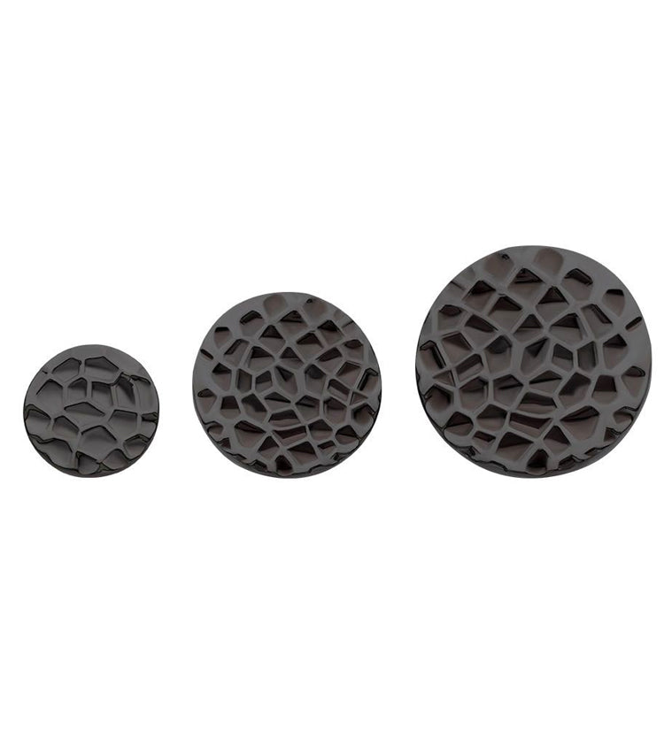 Black PVD Hammered Disk Internally Threaded Titanium Top ...