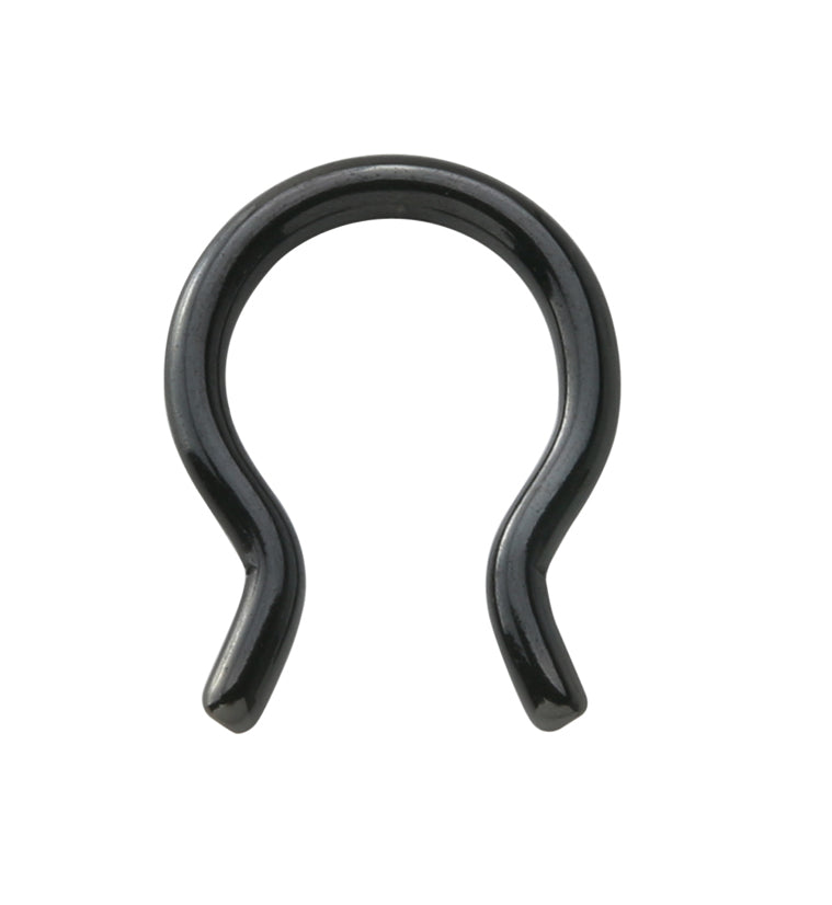 Black PVD Omega Stainless Steel Septum Retainer (8G - 14G)