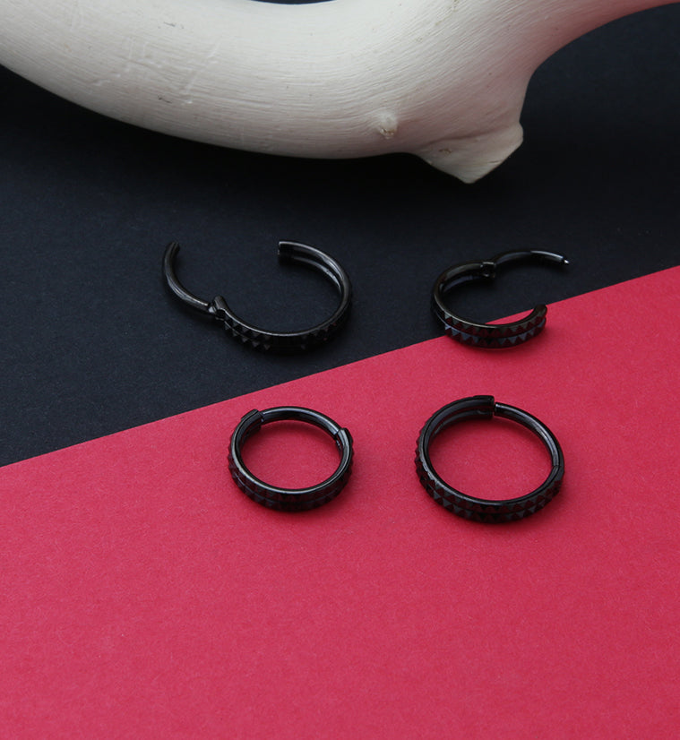 Black PVD Parallel Polyhedra Edge Hinged Segment Ring ...