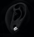 Black PVD Stainless Steel Hinged Stretched Ear Cuffs