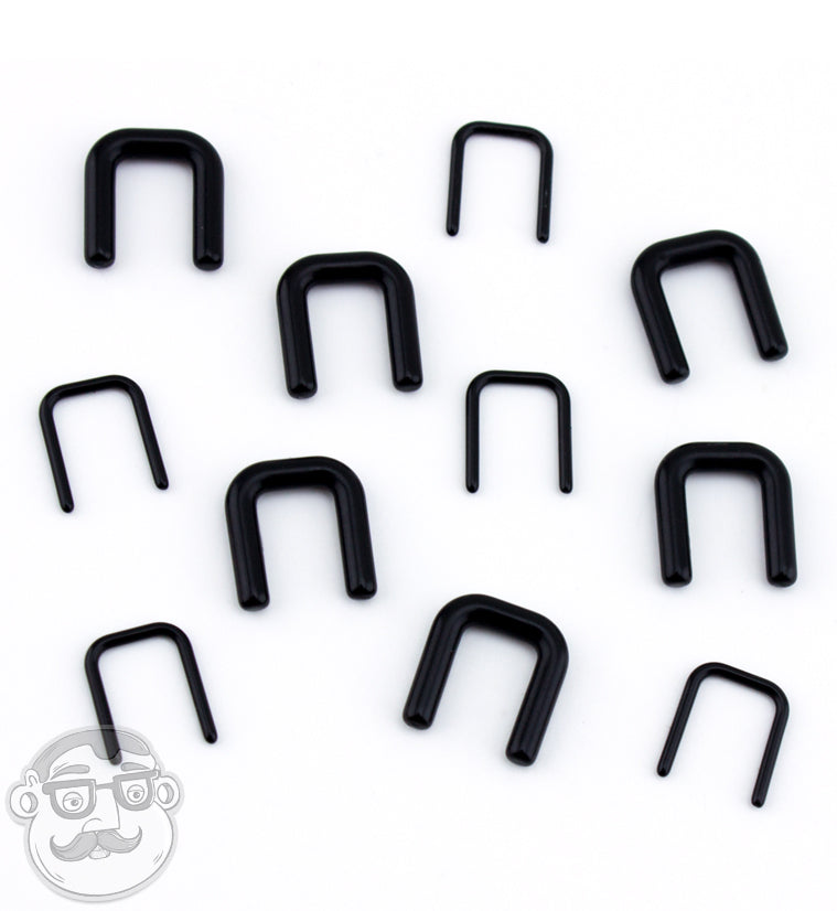 16G - 10G Black Septum Retainer | UrbanBodyJewelry.com