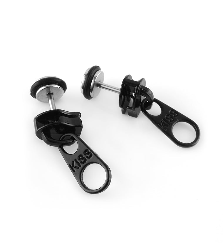 Zipper Stud Fake Plugs / Gauges | UrbanBodyJewelry.com