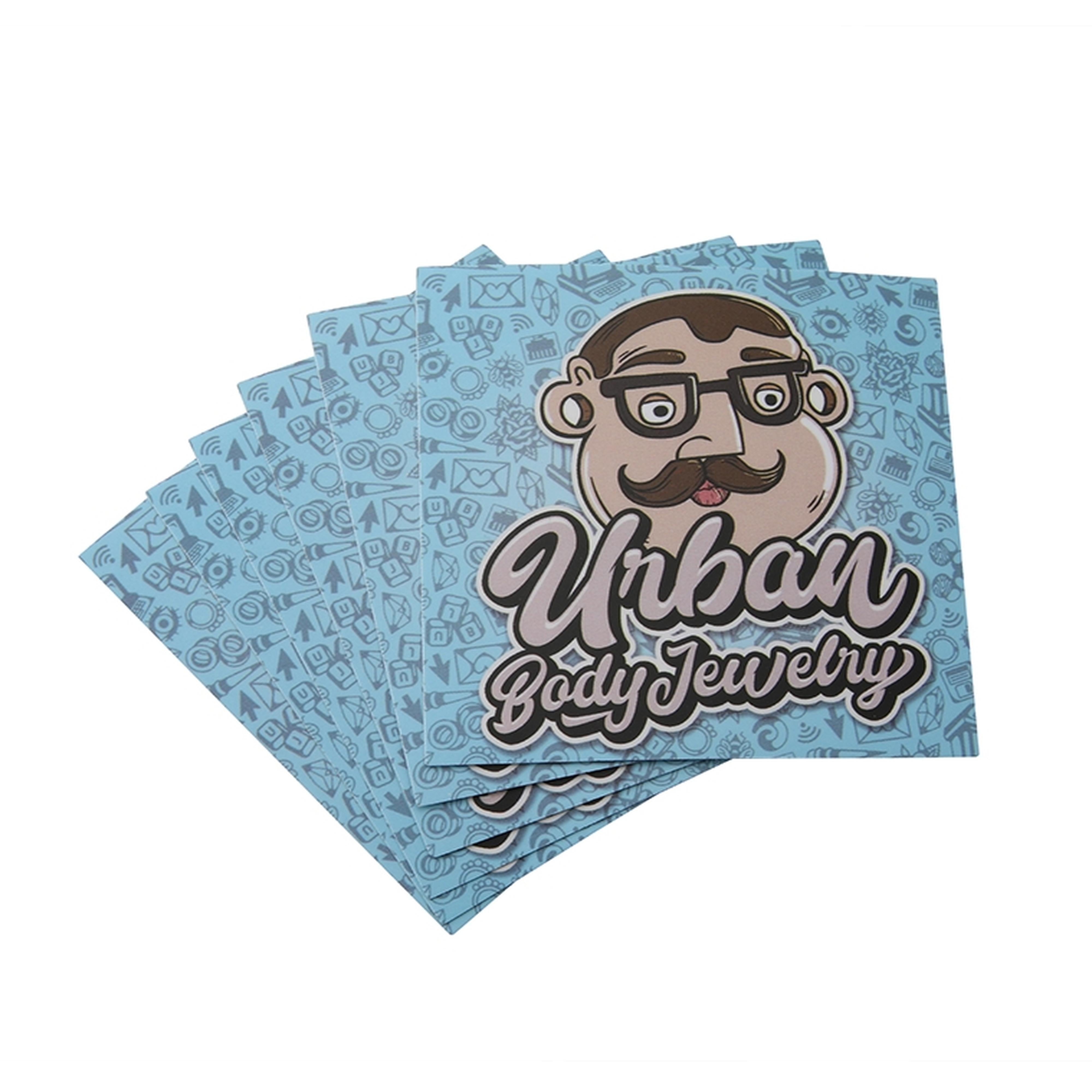 Blue UBJ Sticker Pack (5 Stickers) | UrbanBodyJewelry.com