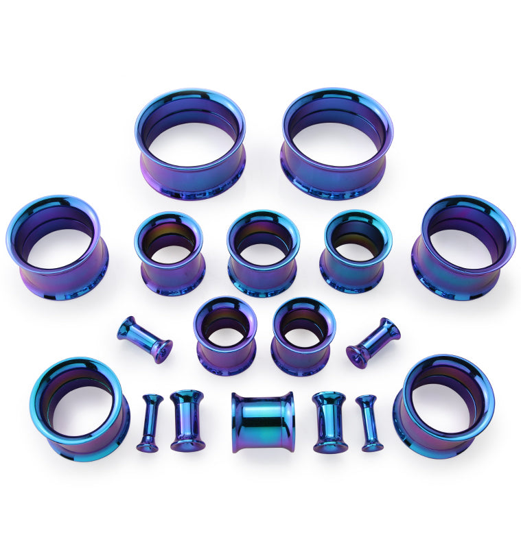 Blurple Anodized Stainless Steel Internally Threaded Tunnel Plugs ...