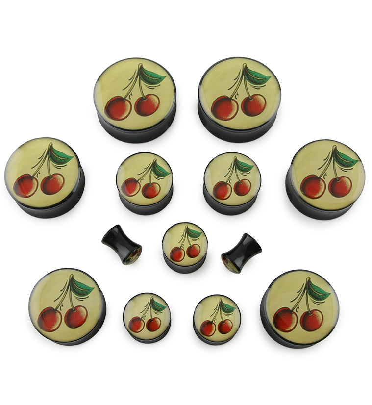 Vintage Cherry Plugs (2 Gauge - 1 Inch) | UrbanBodyJewelry.com
