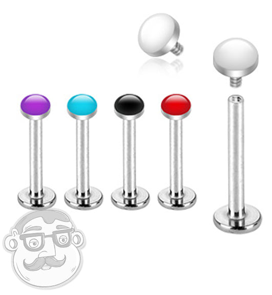 Simple Color Top Lip Ring | 16 Gauge | UrbanBodyJewelry.com