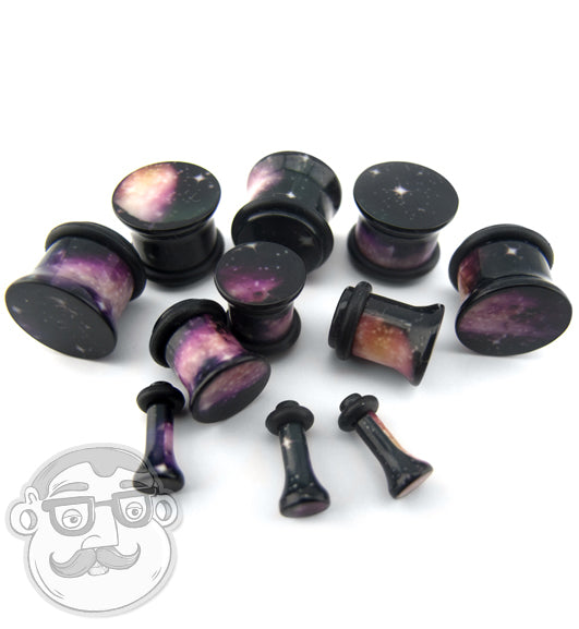 Black Cosmo Plugs Single Flare Plugs (8 Gauge - 1/2" Gauge ...