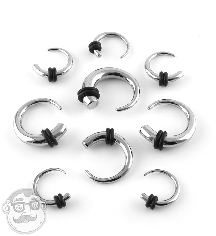 Small Gauge Stainless Steel Curvy Tapers | Ear Stretchers ...
