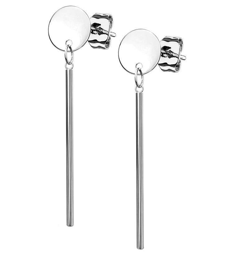 Hanging Disk & Rod Earrings | UrbanBodyJewelry.com