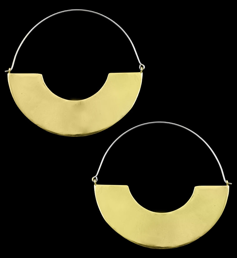 Golden Arc Titanium Hangers / Earrings | UrbanBodyJewelry.com