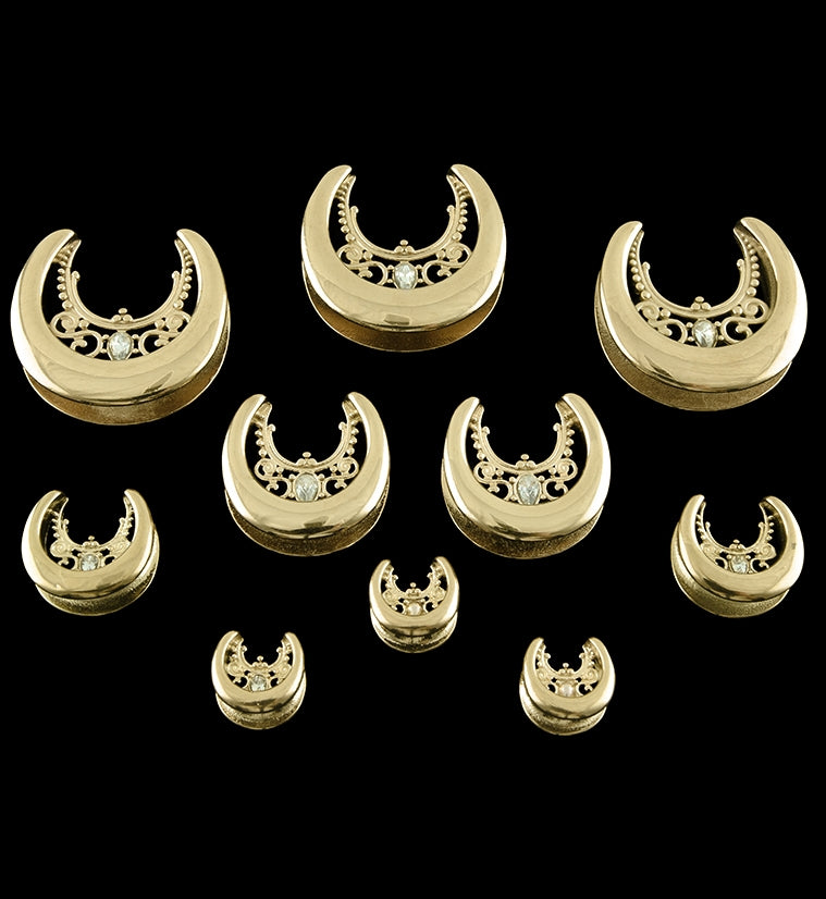 Golden Filigree Stainless Steel Saddles | UrbanBodyJewelry.com