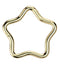Gold PVD Star Titanium Hinged Segment Ring