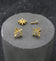 Gold PVD Twinkle Clear CZ Stainless Steel Internally Threaded Labret