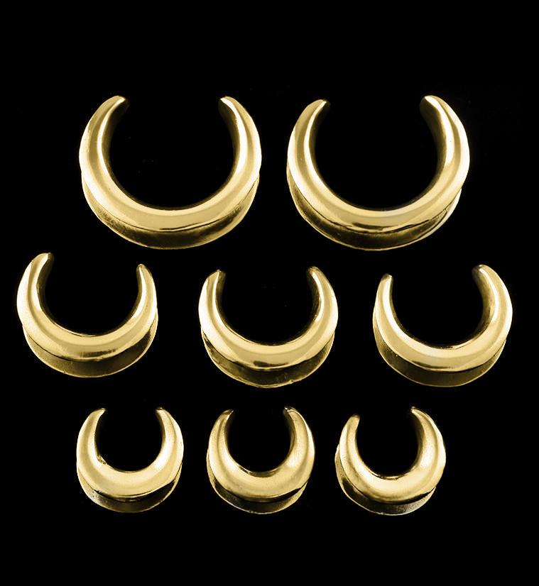 Golden Brass Ear Saddles | UrbanBodyJewelry.com