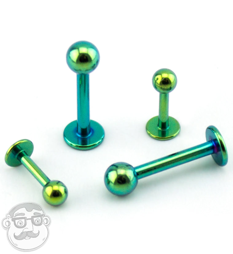 Green PVD Plated Labret Post | UrbanBodyJewelry.com
