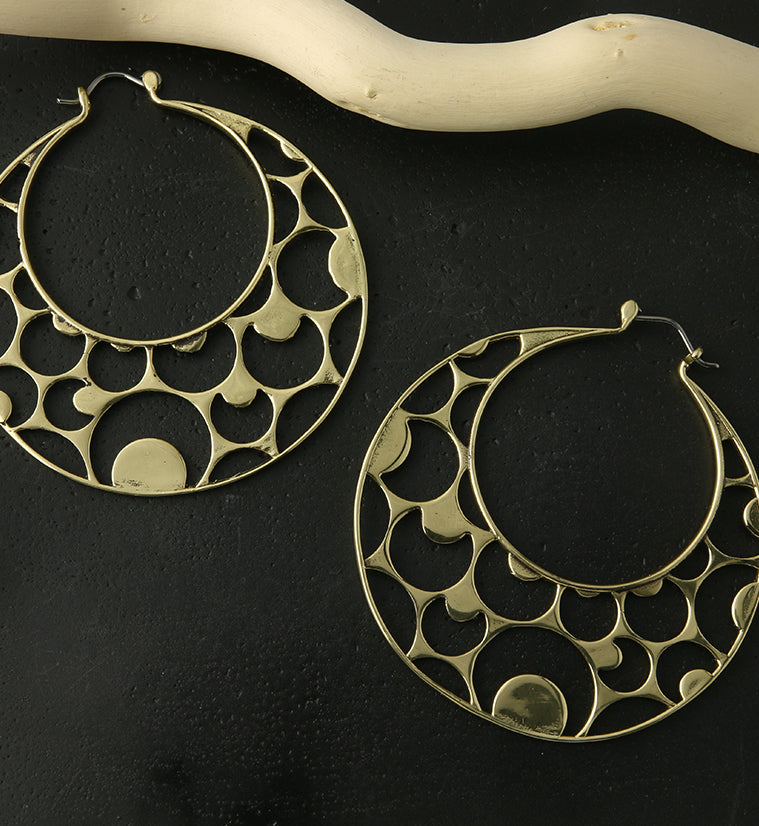 Half Moon Titanium Hangers - Earrings | UrbanBodyJewelry.com