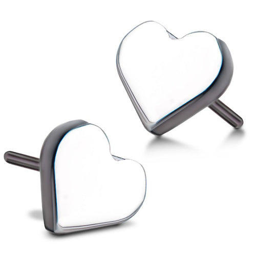 Heart Threadless Titanium Top | UrbanBodyJewelry.com