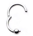 16G Black Hinged Segment Captive Ring