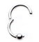 16G Black Hinged Segment Captive Ring